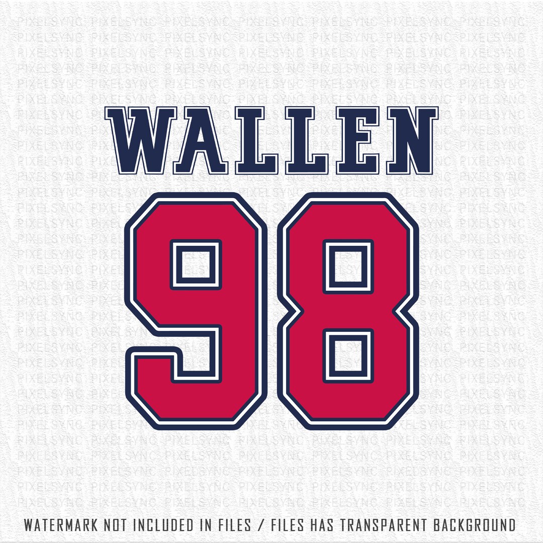 Baseball SVG Png, 98 Wallen, One Thing at a Time, Wallen, RED/NAVY ...