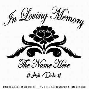 In Loving Memory Svg, in Loving Memory Png, Beautiful Memories Memorial ...