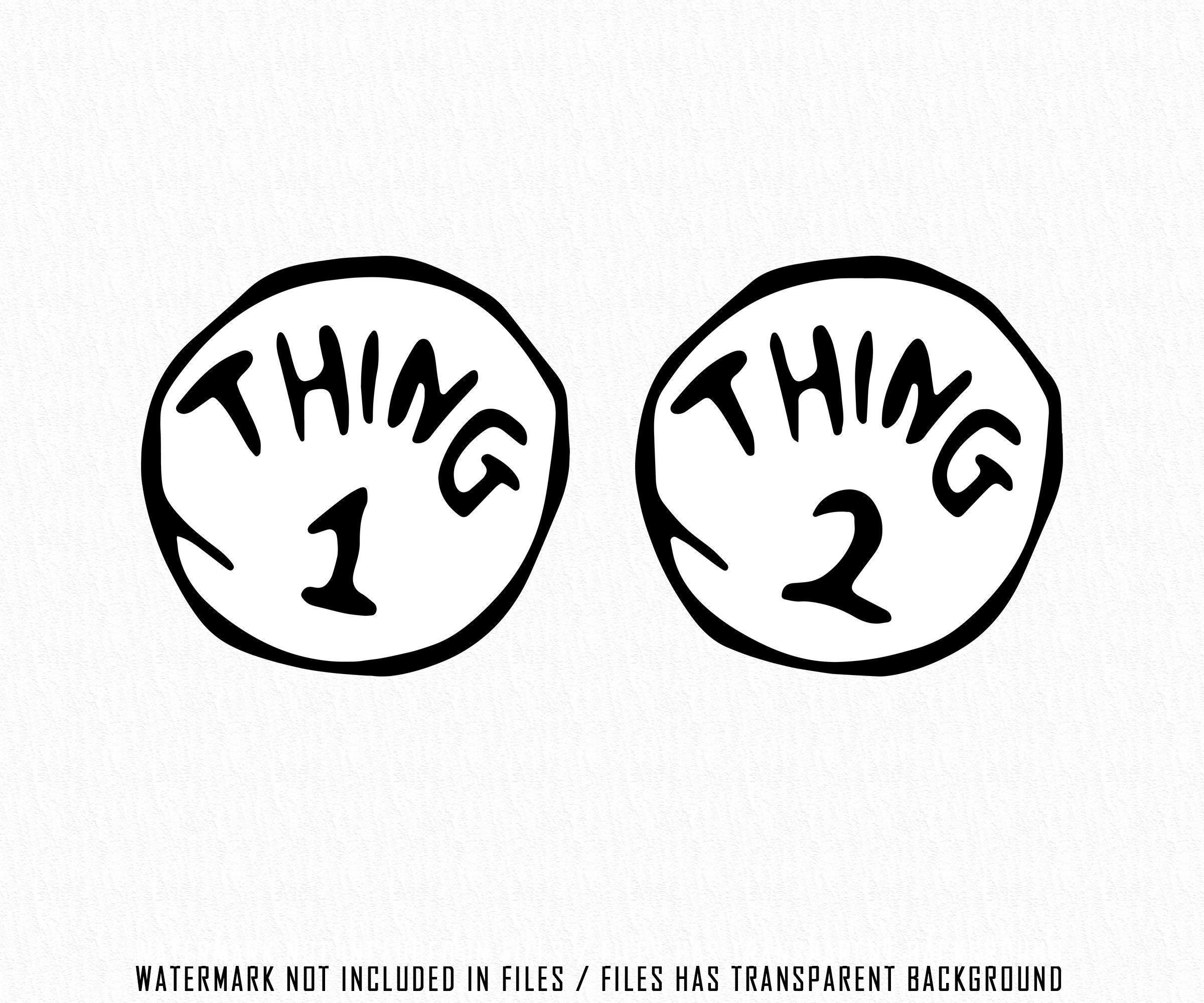 Thing 1 Thing 2 SVG, Thing 1 and Thing 2 Png Svg Pdf Eps Dxf High ...