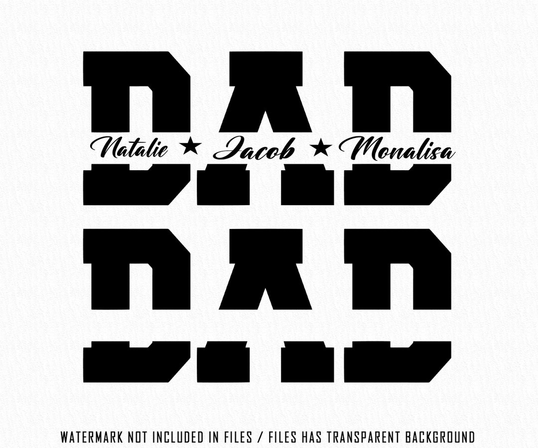 Dad Split Name SVG, Dad SVG, Father's Day SVG, Dad Split Name Frame Svg ...