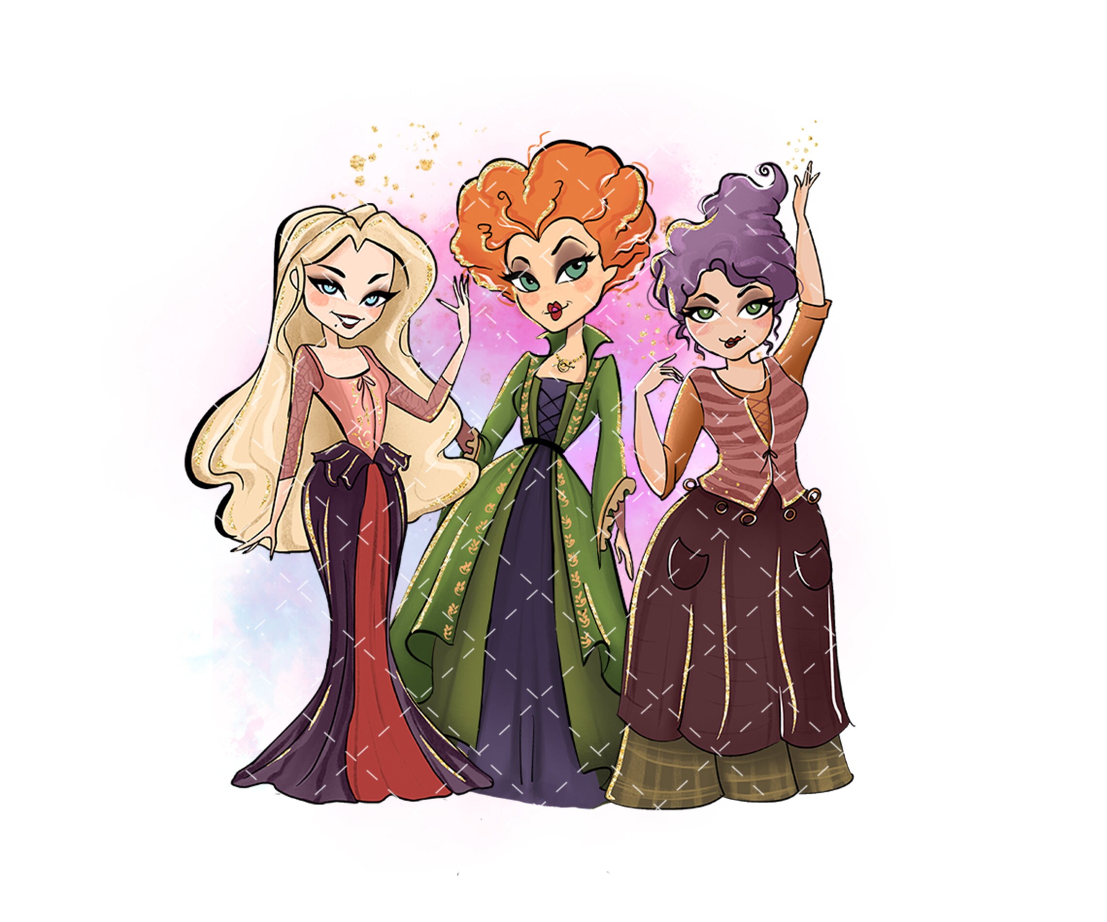 Cartoon Hocu Poc Characters Clipart PNG, Witches PNG, Halloween ...