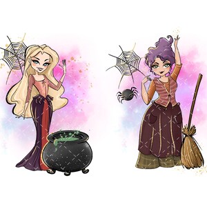 Cartoon Hocu Poc Characters Clipart PNG, Witches PNG, Halloween ...