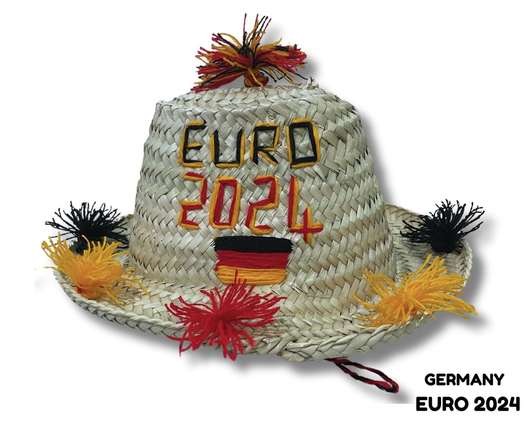 Germany Straw Hat EM 2024 EURO 2024 Font Custom Name Straw Hat GERMANY ...