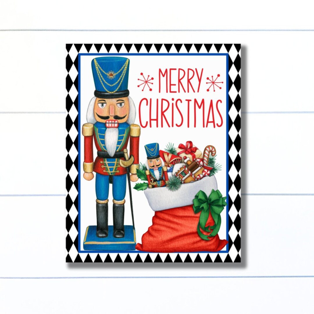 Nutcracker Wreath Sign Christmas Sign Handmade Wood Sign for - Etsy