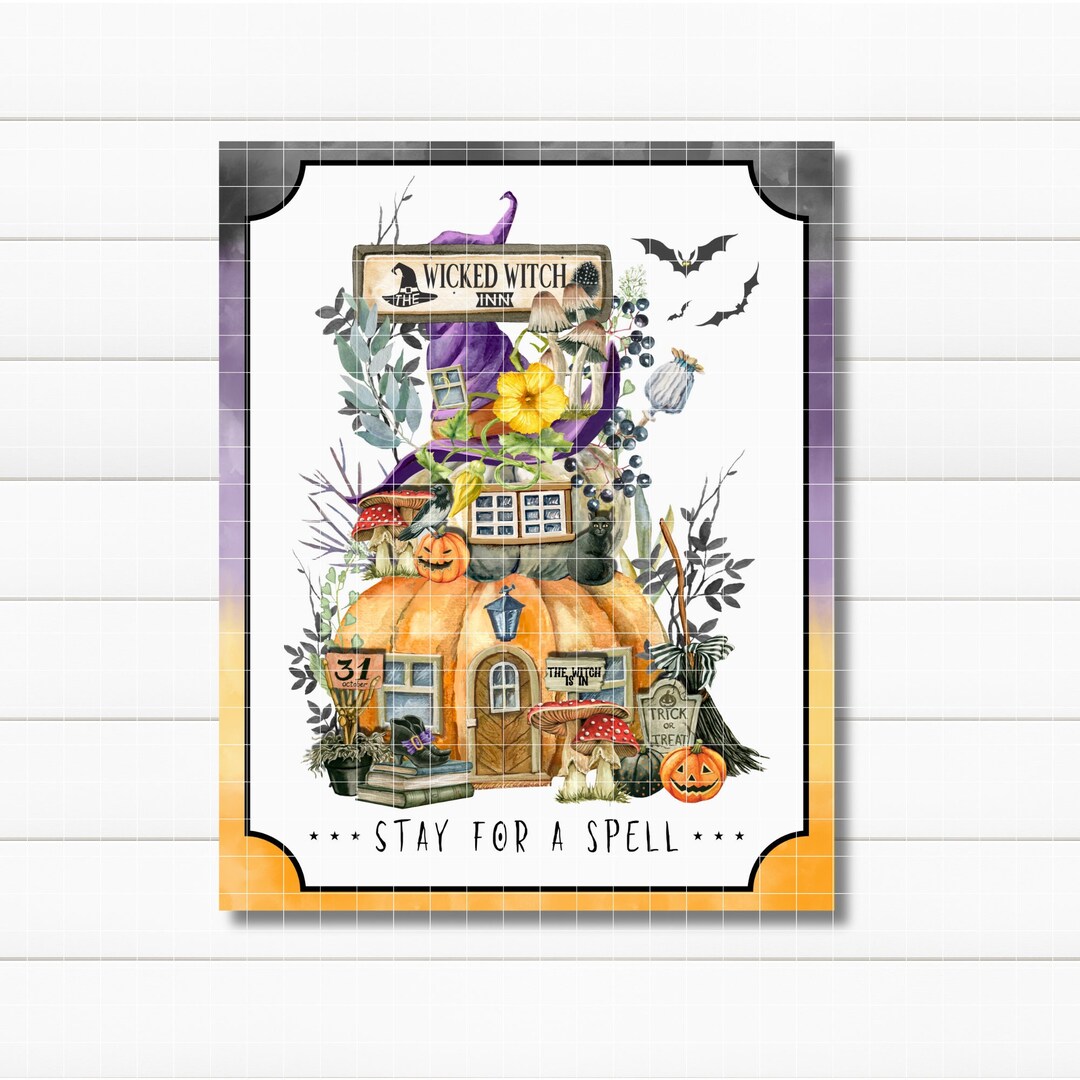 Wicked Witch Inn Sign: Halloween Wreath Center, Handmade Wood - Etsy