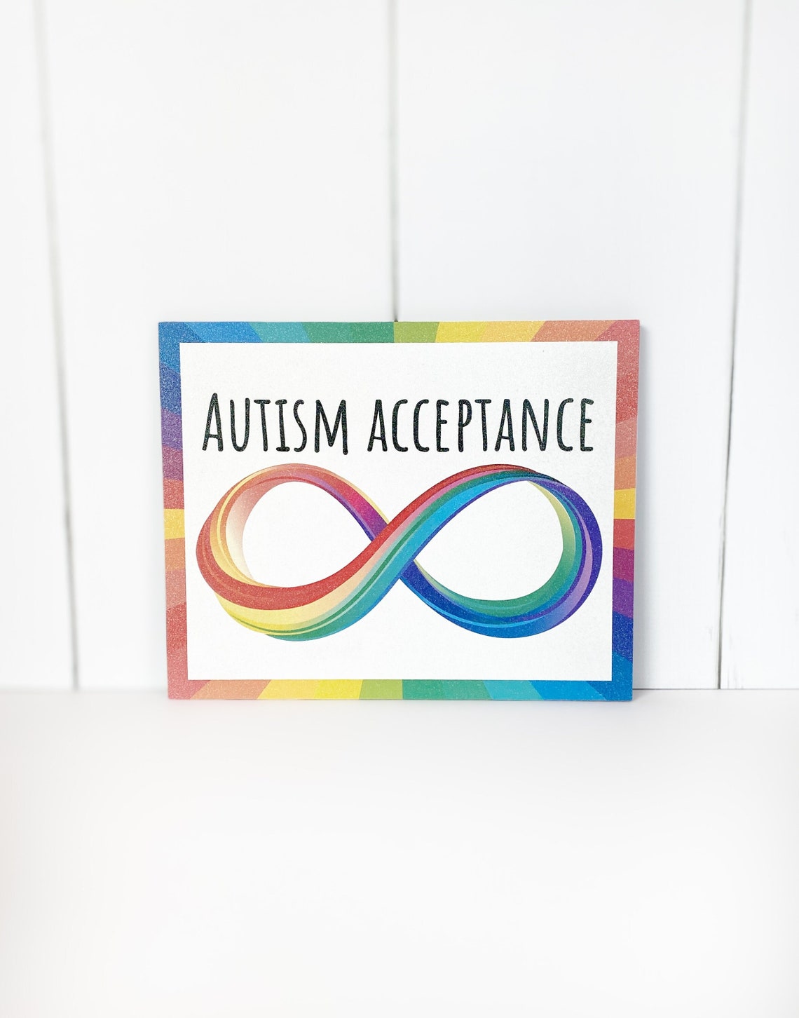 Autism Acceptance Sign Rainbow Infinity Sign Autism Wreath - Etsy