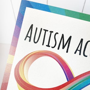 Autism Acceptance Sign, Rainbow Infinity Sign, Autism Wreath Sign, for ...