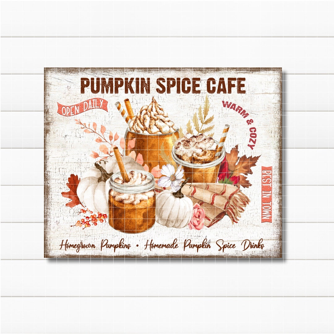 Pumpkin Spice Sign, Autumn Wreath Sign, Autumn Coffee Plaque, 8 X 10 ...