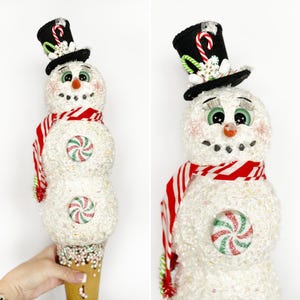 Snowman Ice Cream Cone, Snowman Wreath Attachment, Character for Wreath ...
