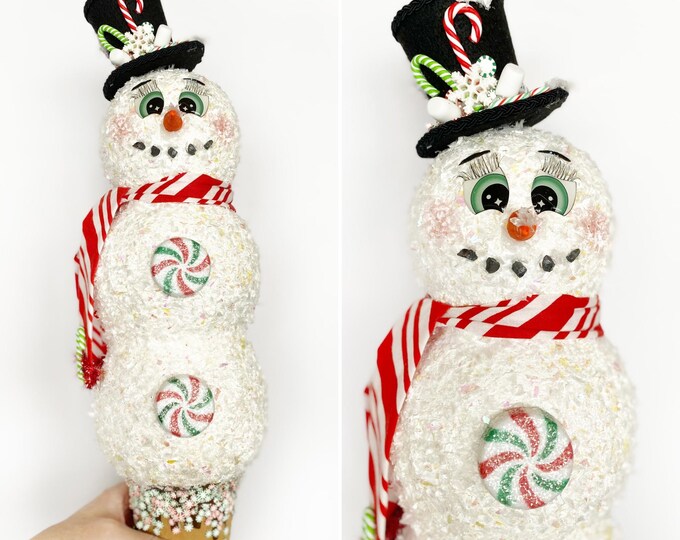 Snowman Ice Cream Cone, Snowman Wreath Attachment, Character for Wreath ...