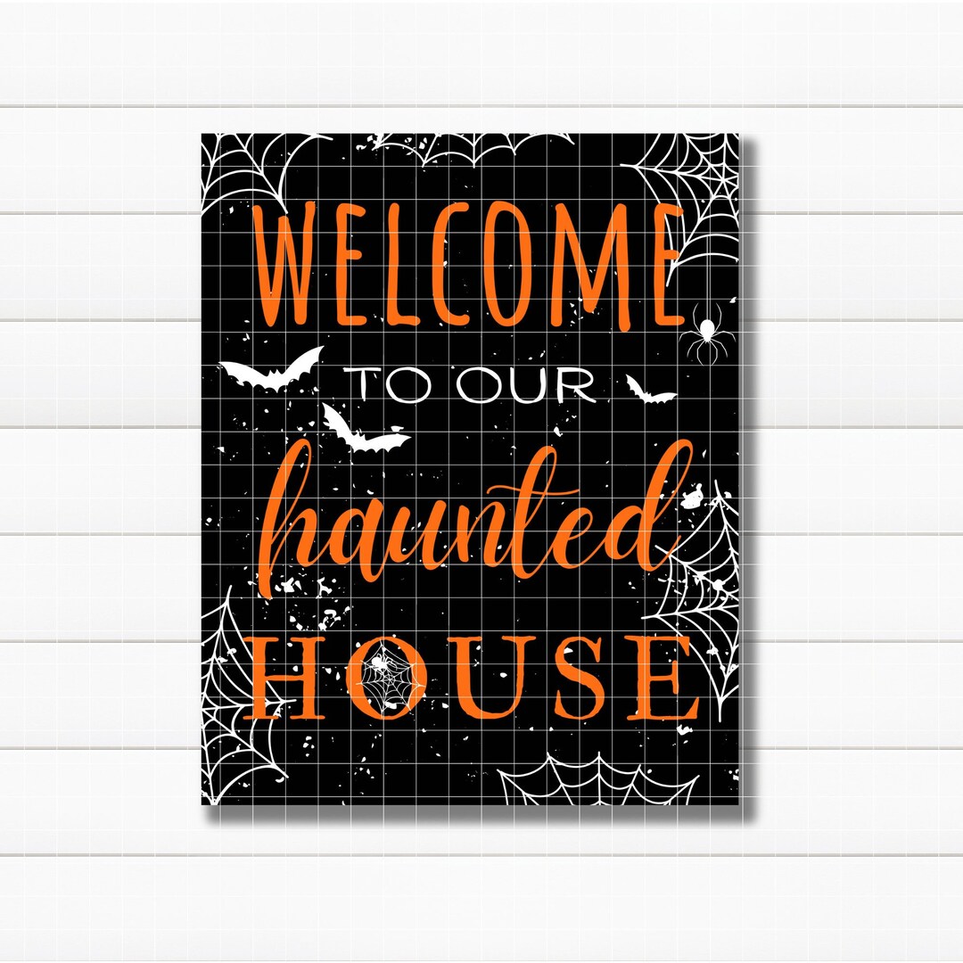 Welcome to Our Haunted House, 8 X 10 Handmade Wood Sign, Halloween ...