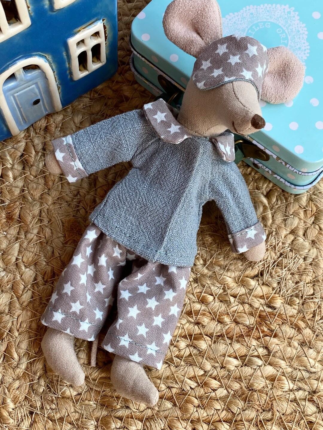 Turquoise Pajamas Set With Stars for Mouse 15 Cm 6,2in - Etsy