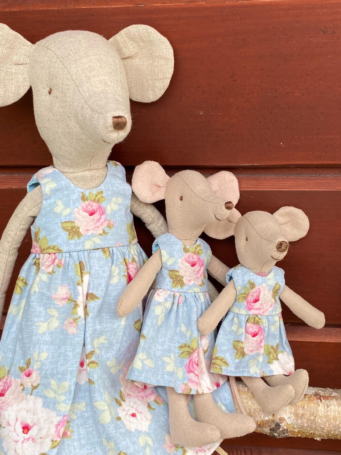Floral Cotton Dress for Mouse and Bunny - Etsy
