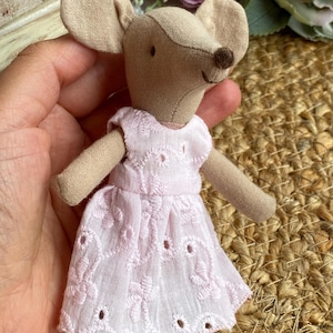 Cotton Lace Dress for Mouse 12 Cm ( 5 In) Mouse 5 in Clothes Mice - Etsy