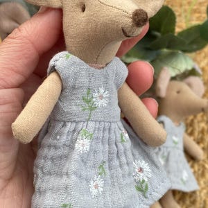 Muslin Cotton Dress for Mouse 15 Cm ( 6.2 In), 12 Cm ( 5 In) and 10 Cm ...