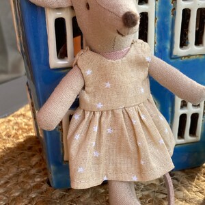 Cotton Dress With Stars for Mouse 12 Cm ( 5 In) Mouse 5 in Clothes Mice ...