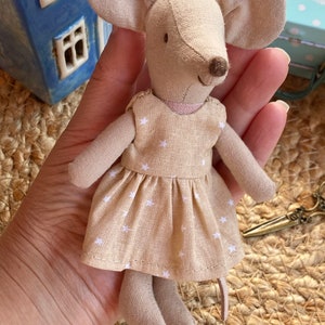 Cotton Dress With Stars for Mouse 12 Cm ( 5 In) Mouse 5 in Clothes Mice ...