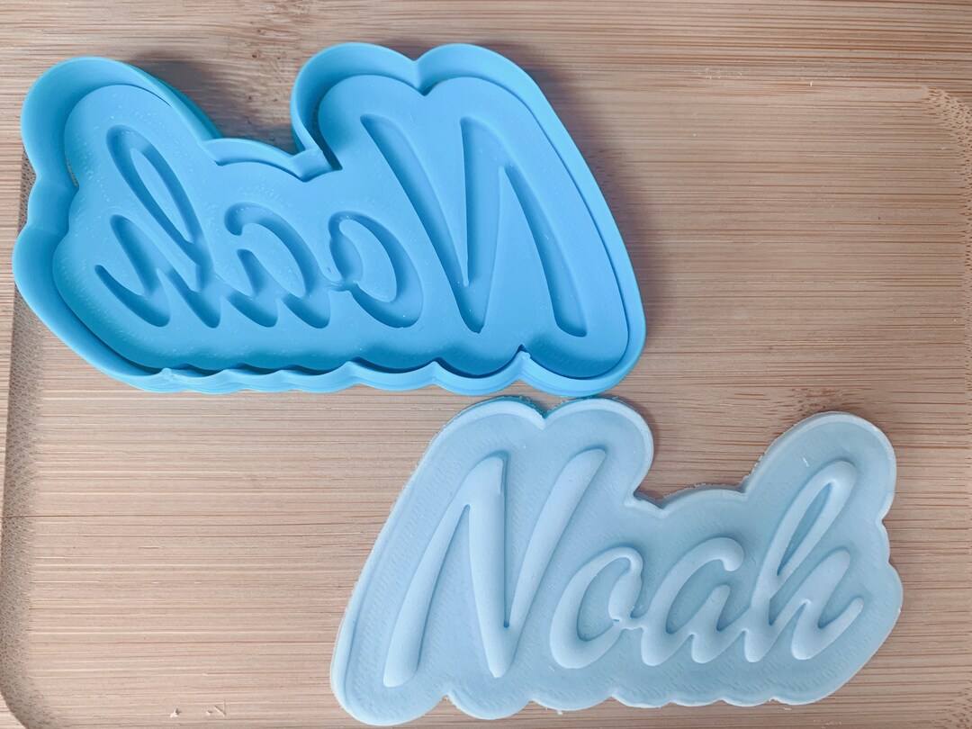Custom Name Cookie Cutter and Stamp - Etsy