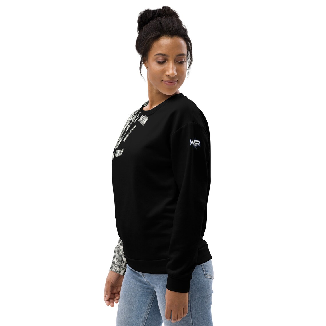 100 US Dollar Bill Sweater Unisex Sweater Dollar Print - Etsy