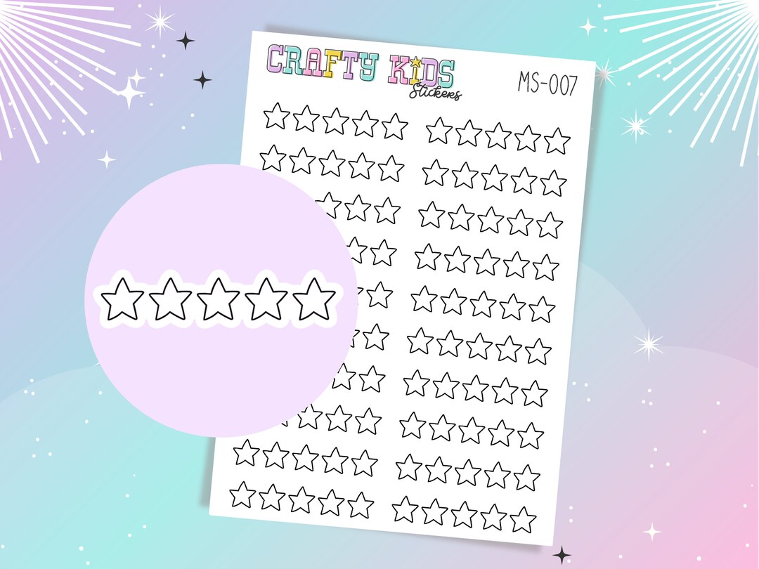 Star Rating Stickers, Kids Stickers, Bookish Stickers, Kids Craft, Kids ...