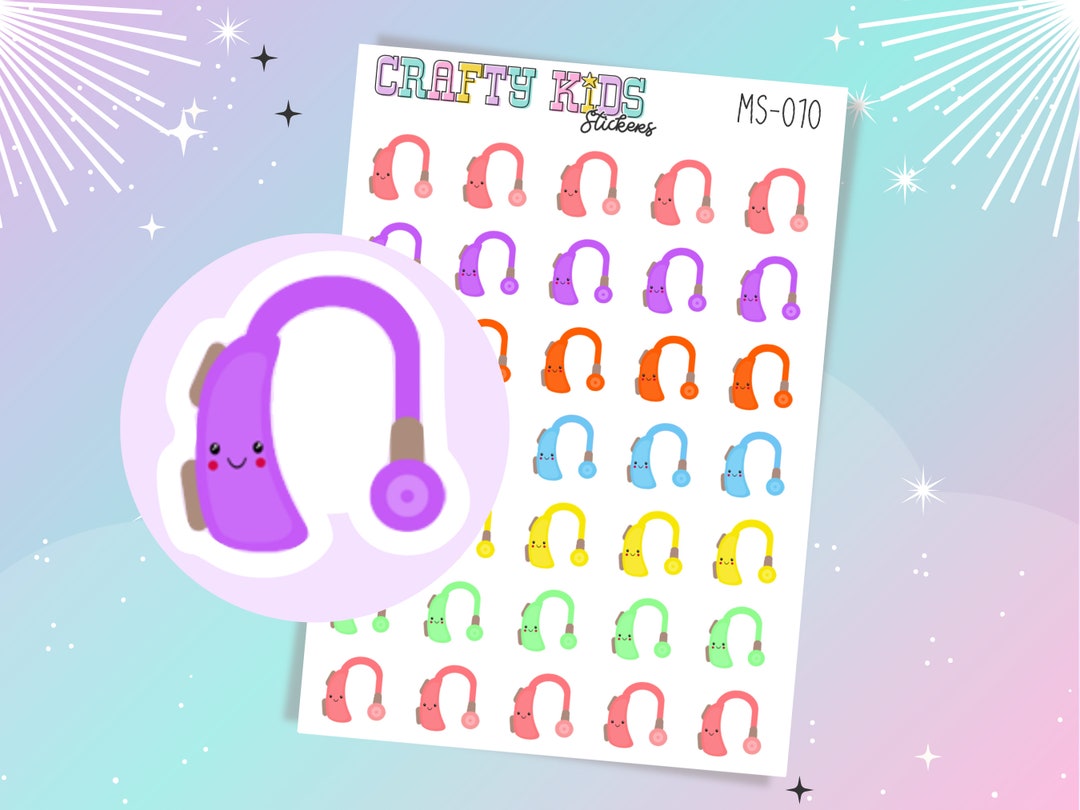 Hearing Aid Stickers, Kids Stickers, Cute Stickers, Kids Craft, Kids ...