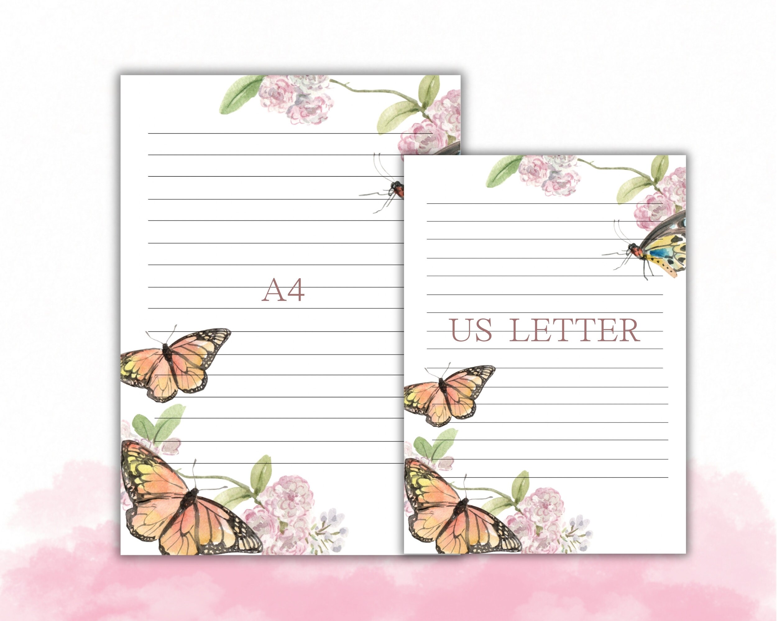Minimal Printable Stationary Printable Stationary Paper Writing Paper ...