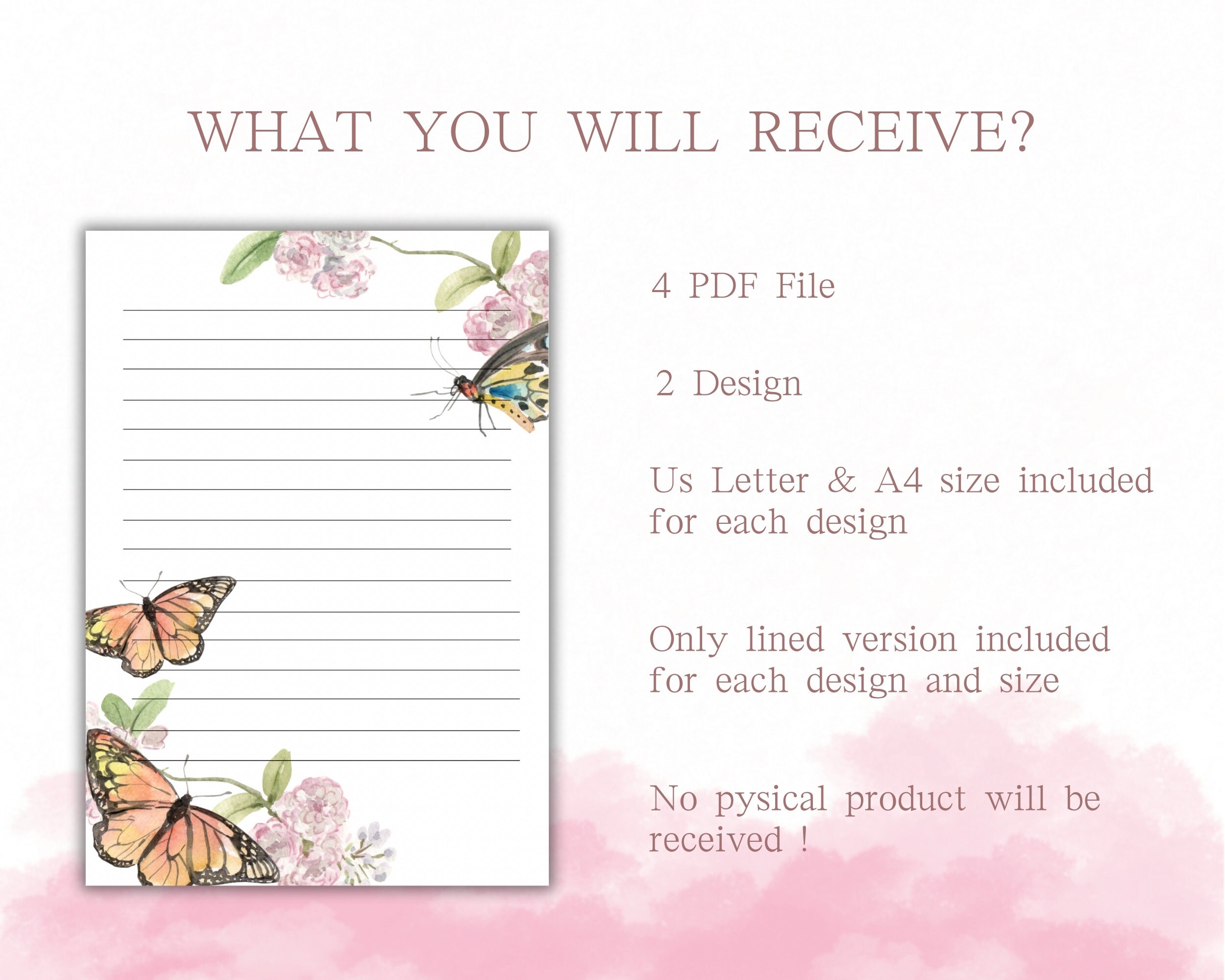 Minimal Printable Stationary Printable Stationary Paper Writing Paper ...