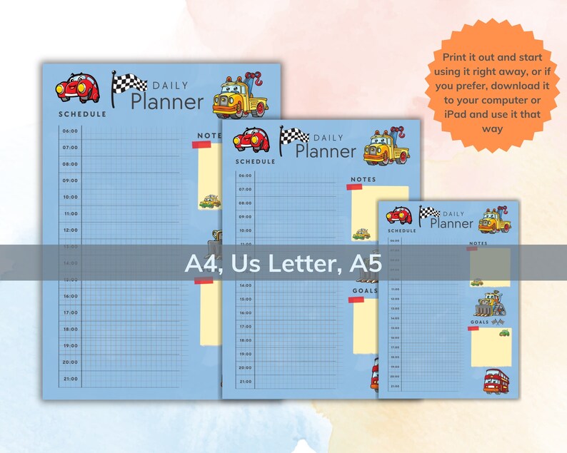 Kids Daily Planner Printable Journal for Kids Diary for Children Kids ...