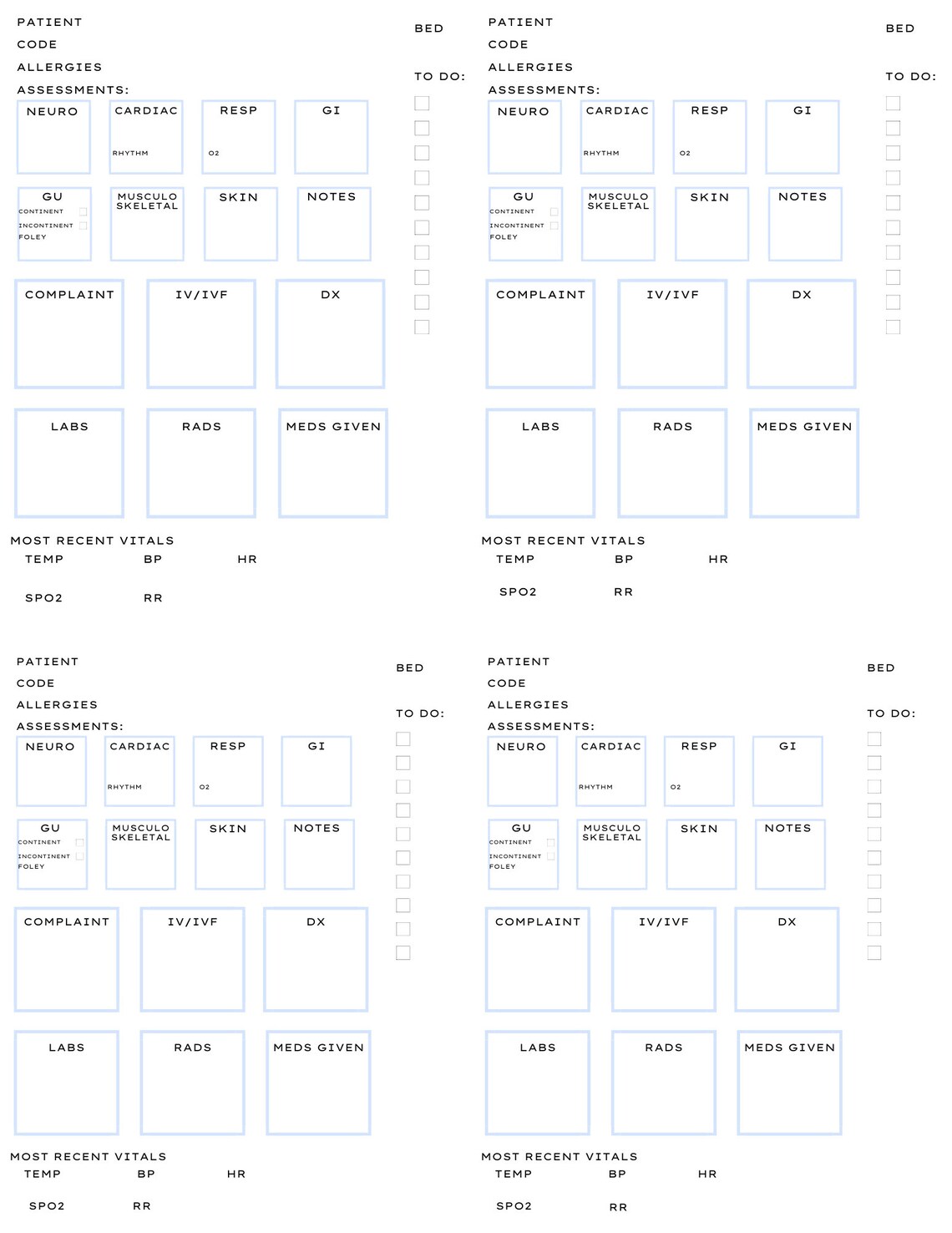 New Graduate ER Nurse Report Sheet - Etsy