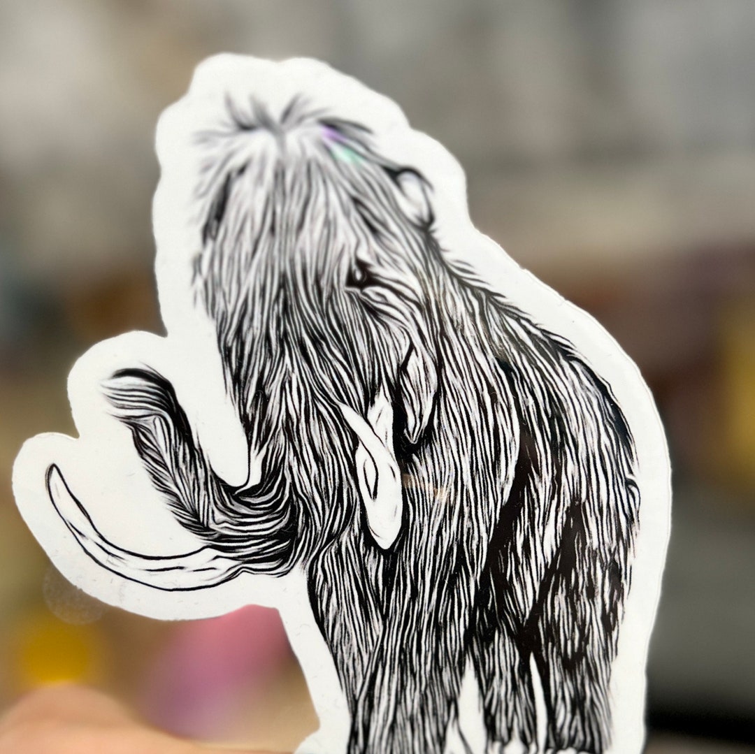 Woolly Mammoth Sticker Woolly Mammoth Laptop Sticker - Etsy