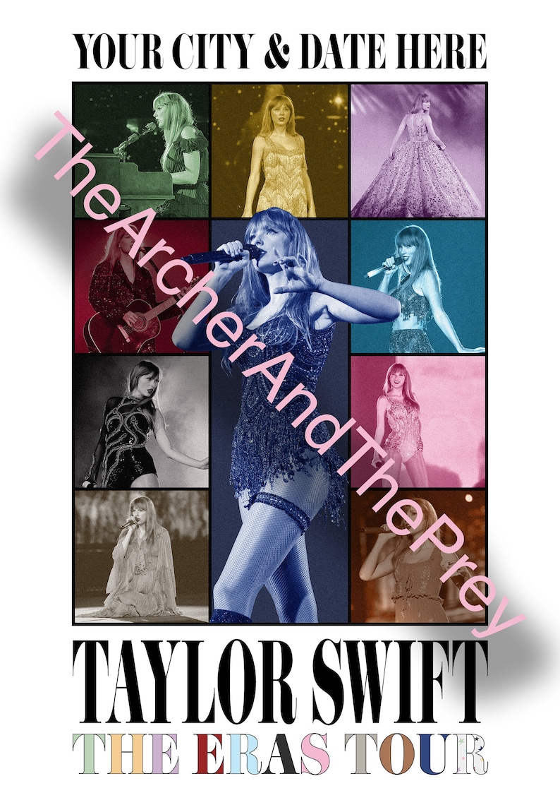 CUSTOM Taylor Swift the Eras Tour Poster DIGITAL FILE - Etsy