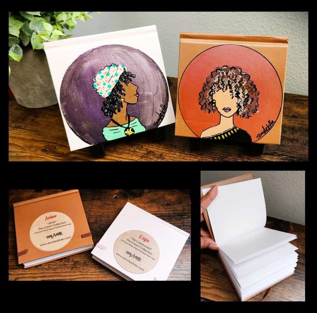 The Crown Collection Hand Painted 4x4 Sketchpad | Decorative 4x4 ...