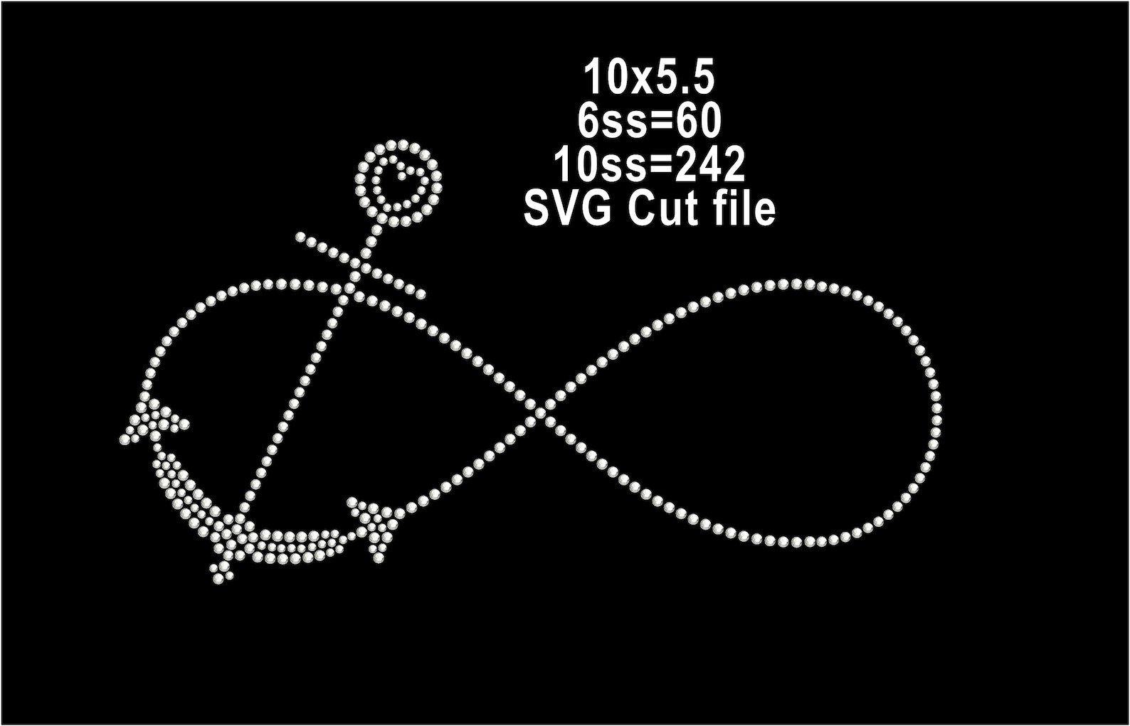 Anchor Infinity SVG Download, Anchor Rhinestone Svg File, Infinity Svg,anchor Template,infinity ...