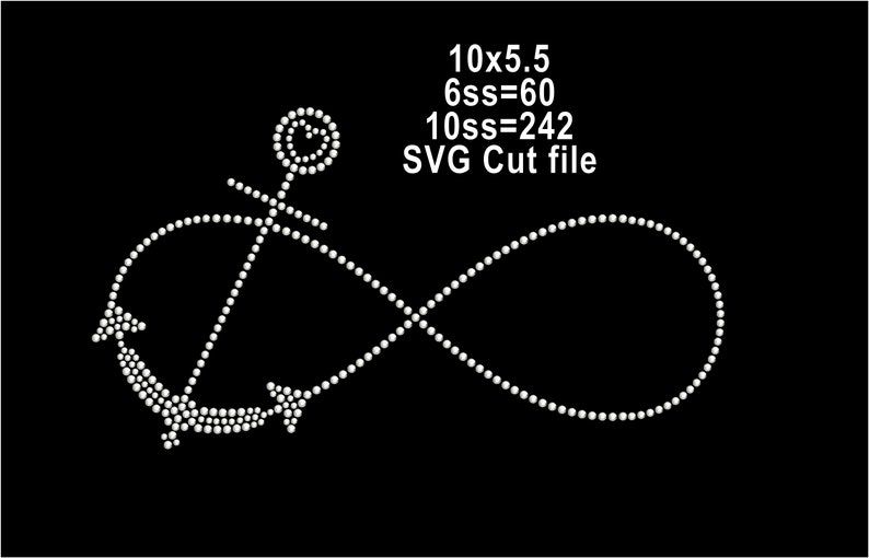 Anchor Infinity SVG Download, Anchor Rhinestone Svg File, Infinity Svg ...