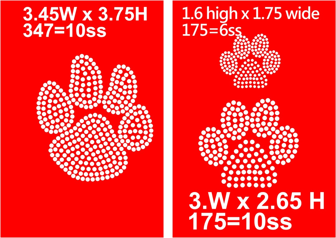 Rhinestone Paw, SVG Download, Rhinestone Svg File, Digital File, Paw ...