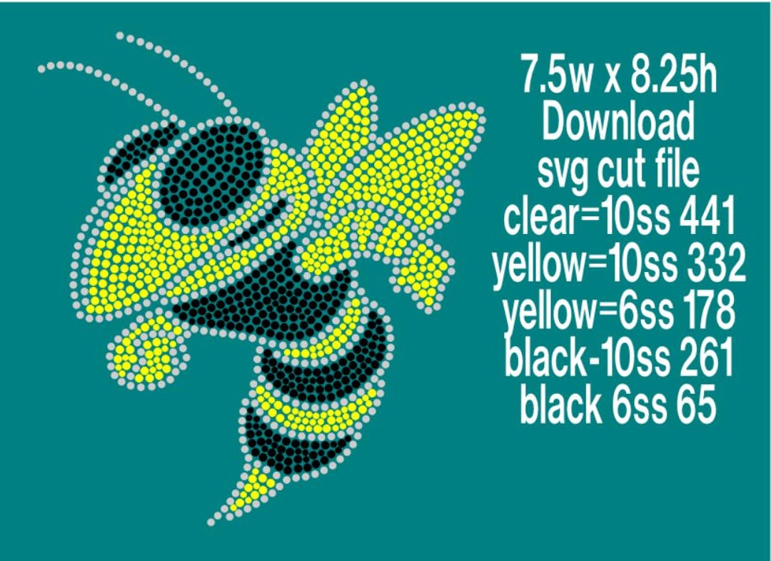 Bee Rhinestone SVG Download, Digital File, Hornet Svg, Rhinestone ...