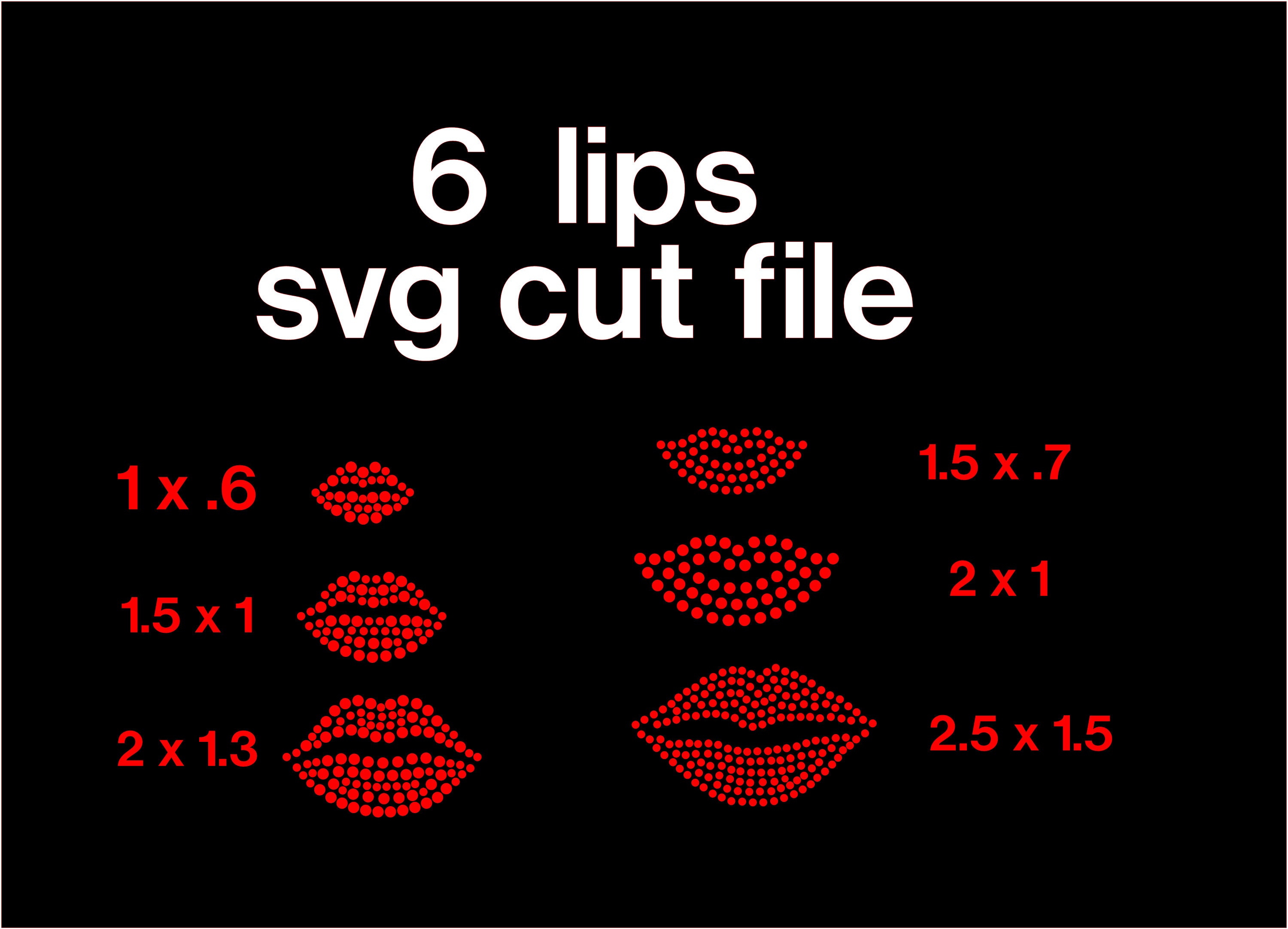 Rhinestone Lips SVG Download, Rhinestone Svg File, Digital File, Red ...