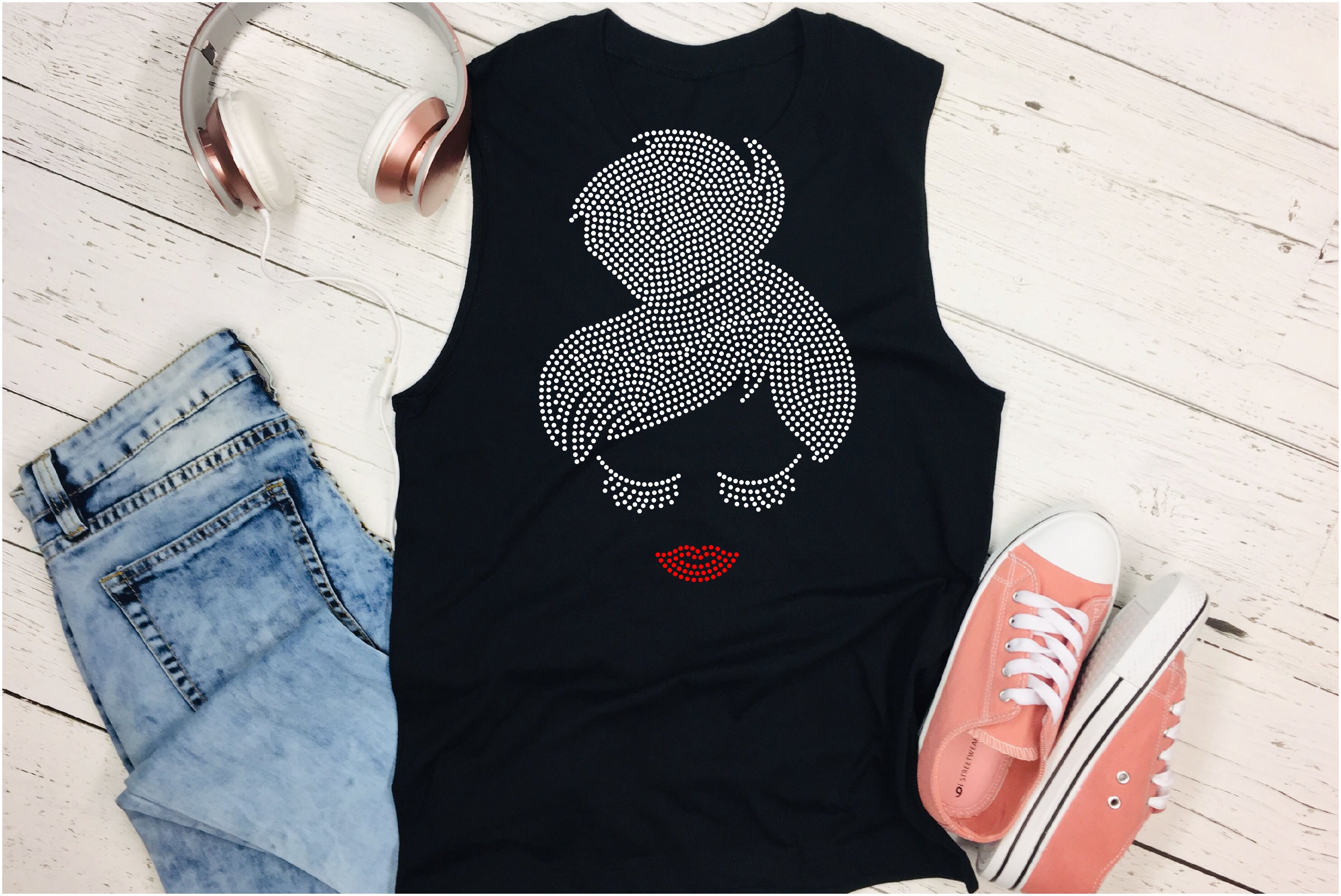 Bun Head SVG Download, Rhinestone Svg File, Digital File, Messy Bun Svg ...