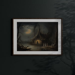 Swamp Hut Baba Yaga, Creepy Painting, Dark Academia, Maximalist Wall ...