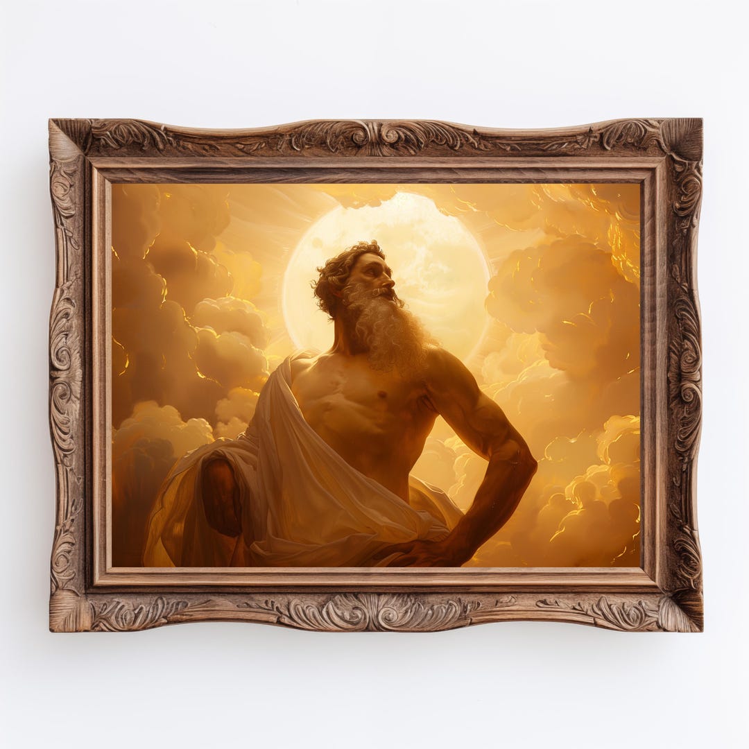 Zeus | Dark Academia Classical Art Print, Ancient Greece Mythology Zeus ...