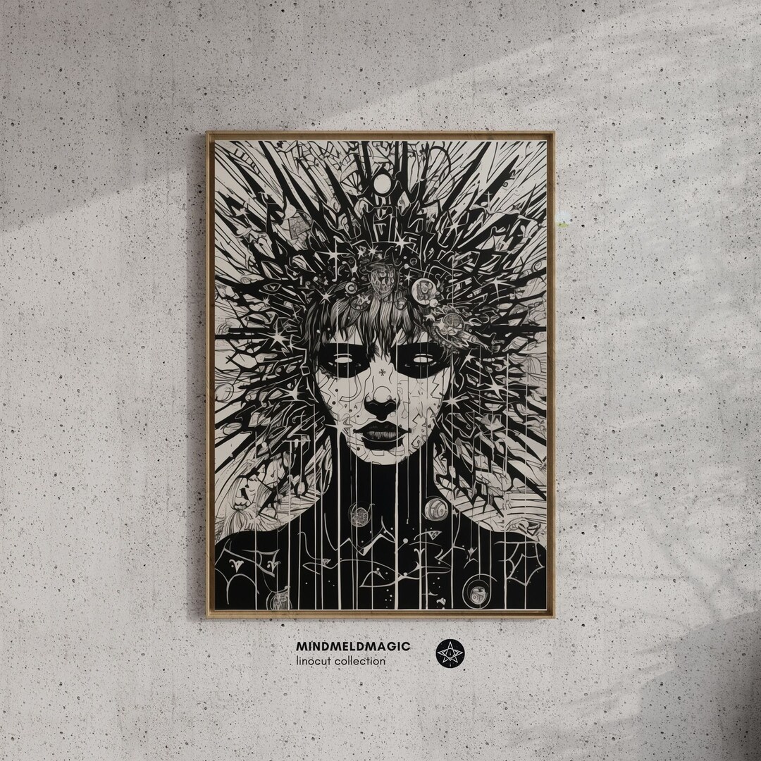 Cyberpunk Queen | Large Urban Wall Art, Dystopian Art, Cyber Goth, One ...