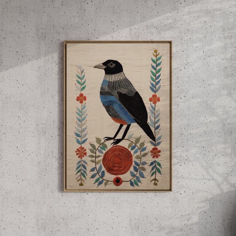 Blue Bird | Cottagecore Decor, Maximalist Wall Art, One Piece Poster - Etsy