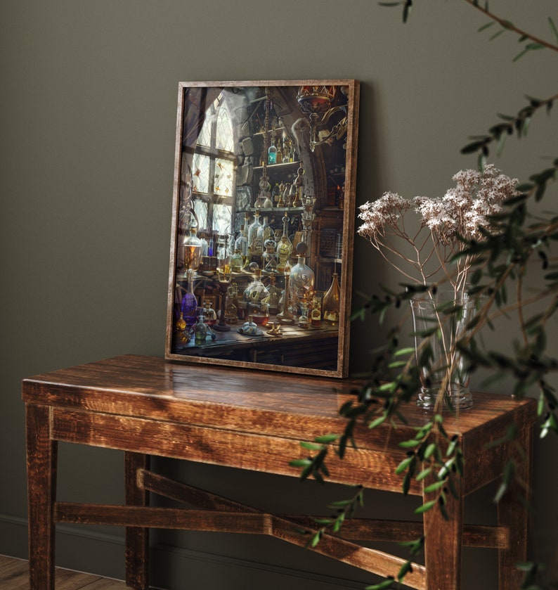 Alchemist's Lab | Alchemy Laboratory Witchy Art Print, Antique ...