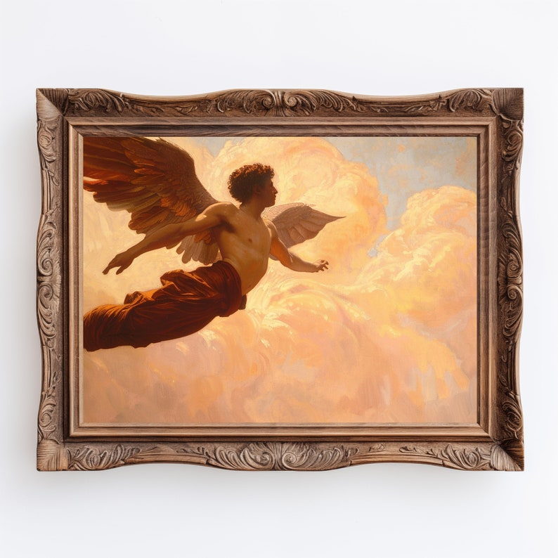 Icarus | Dark Academia Classical Art Print, Ancient Greece Mythology ...
