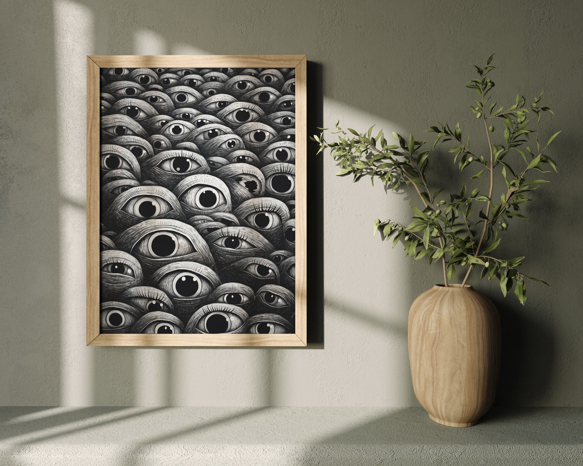 Horror! | One Piece Poster, Body Horror, Ghost Eyes, Surrealist Linocut ...