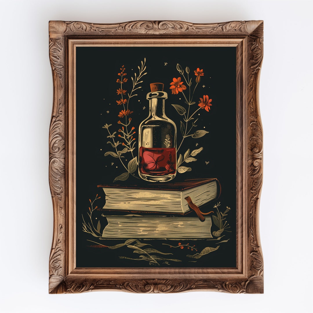 Red Potion | Goth Fairycore Prints, Halloween Printable Vintage Wall ...