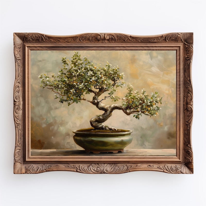 Bonsai Tree Oil Paintings - Etsy