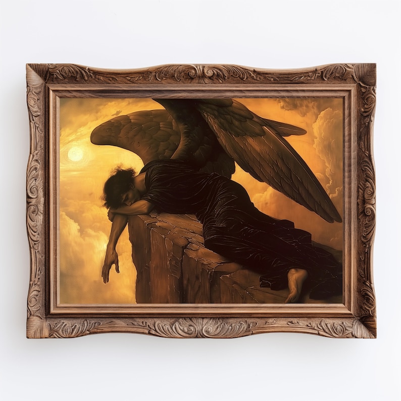 Fall of Icarus | Dark Academia Classical Art Print, Ancient Greece ...