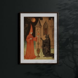 Artes Prohibitae | Satanic Cat, Goth Decor, Occult Art Print, Witch ...