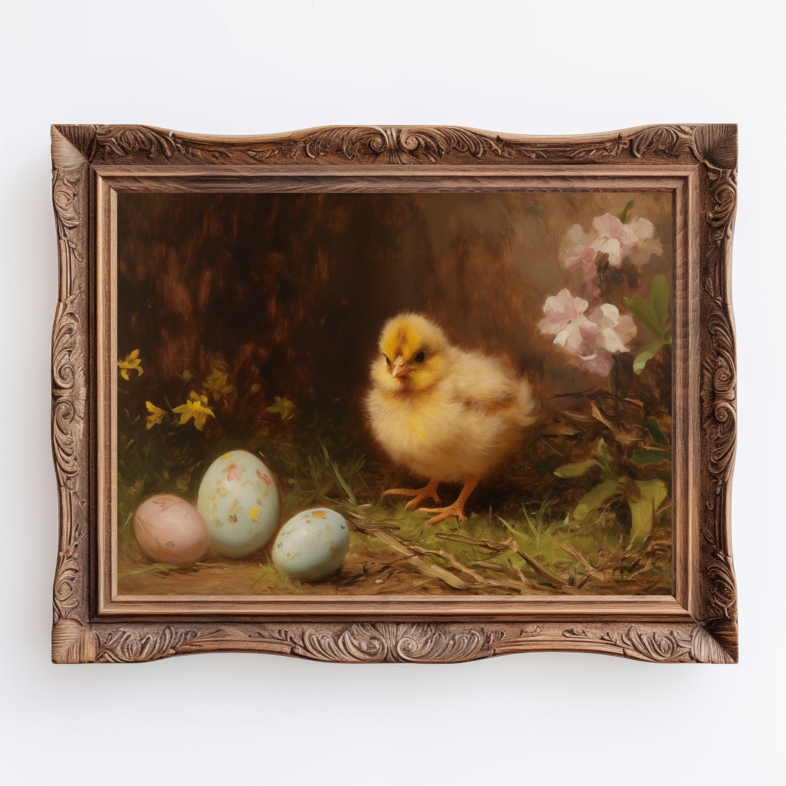 Easter Chick | Chicken Floral, Cottagecore Easter, Dark Academia - Etsy